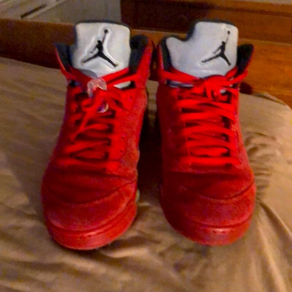 Jordan | Shoes | Jordan 5s Retro Red Suede | Poshmark